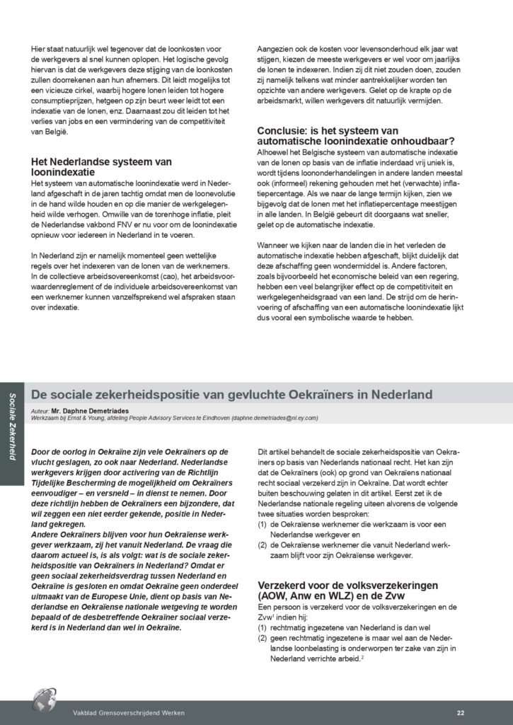 Automatische loonindexatie: een heet hangijzer in België en Nederland ...